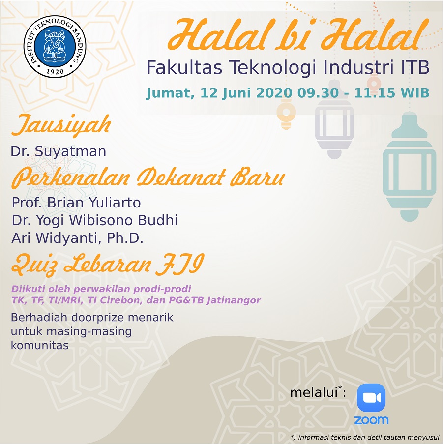 Undangan Halal Bihalal FTI 2020 – FACULTY OF INDUSTRIAL TECHNOLOGY