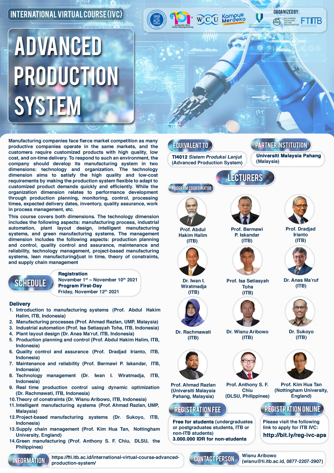 International Virtual Course Advanced Production System – FACULTY OF ...