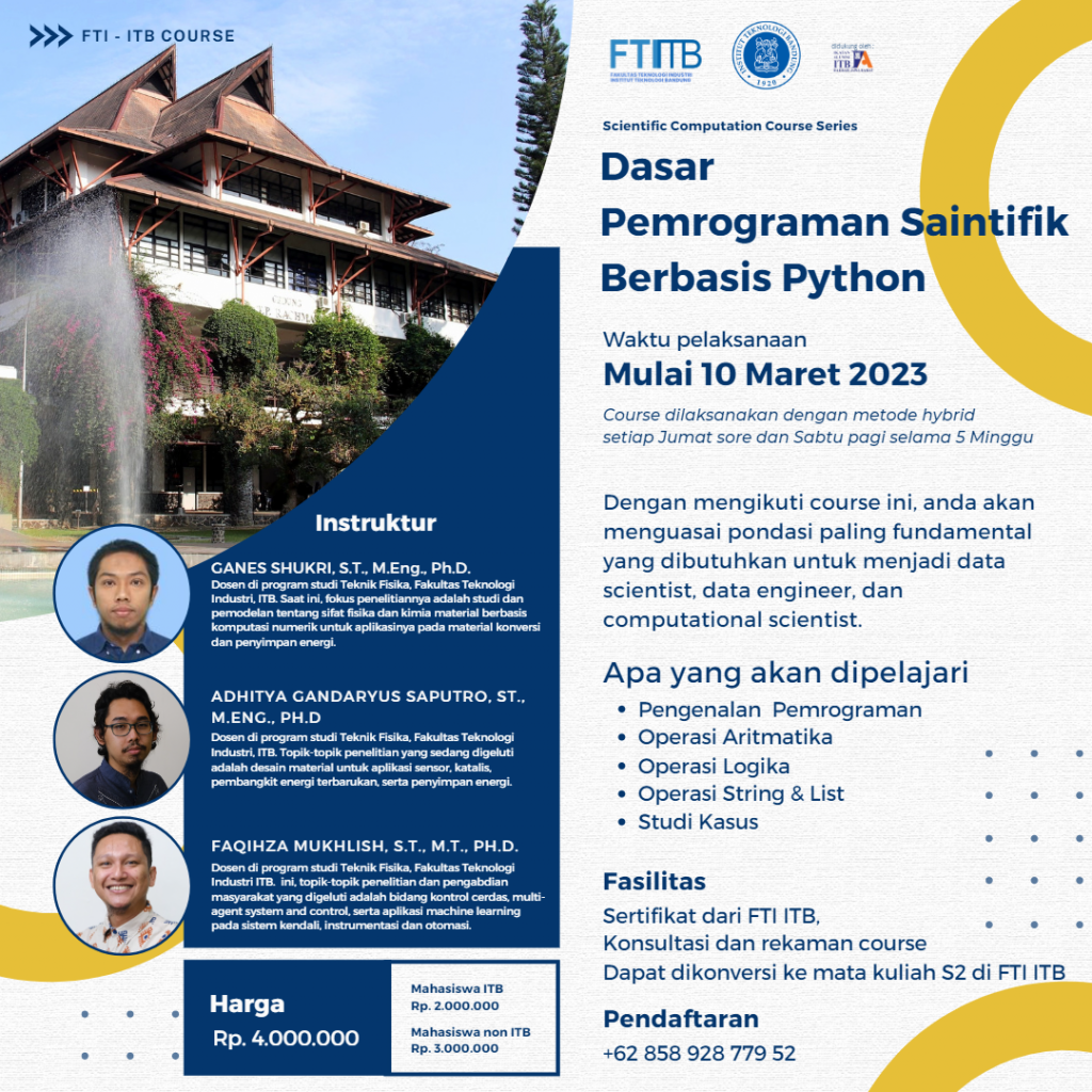 Dasar Pemrograman Saintifik Berbasis Python – FACULTY OF INDUSTRIAL ...
