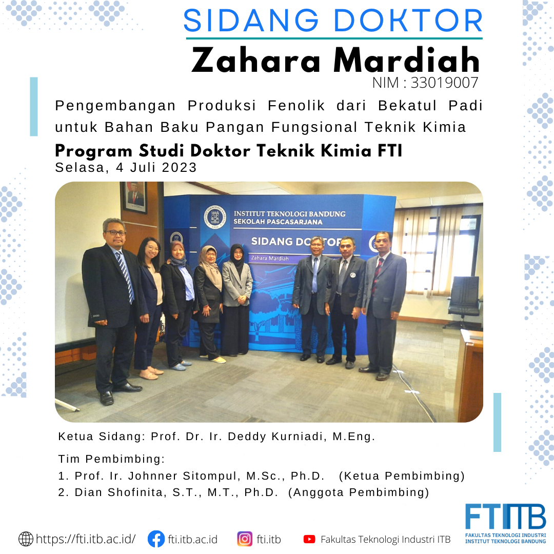 Selamat atas sidang pendidikan Program Doktor FTI-ITB – FACULTY OF ...